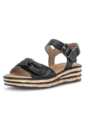 Gabor Affection Black Open-Toe Sandals | Kaleidoscope
