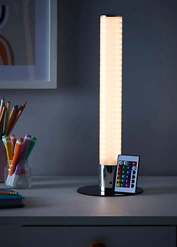 Glow Shimmer Colour Changing Cylinder LED Table Lamp | Kaleidoscope