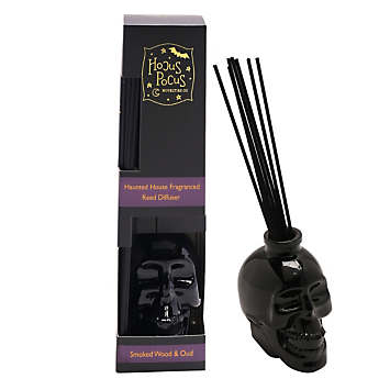 HOCUS POCUS NOVELTIES Black Glass Skull Halloween Diffuser with Haunted ...