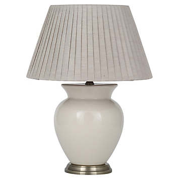 Hadley Cream Ceramic Table Lamp | Kaleidoscope