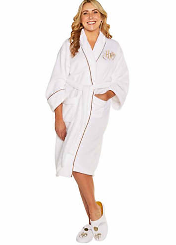 Harry Potter Golden Snitch Harry Potter Ladies Fleece Hoodless Robe ...