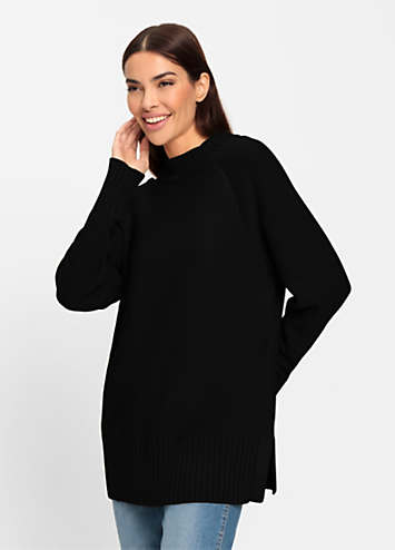 Heine Back Button Long Sleeve Jumper | Kaleidoscope