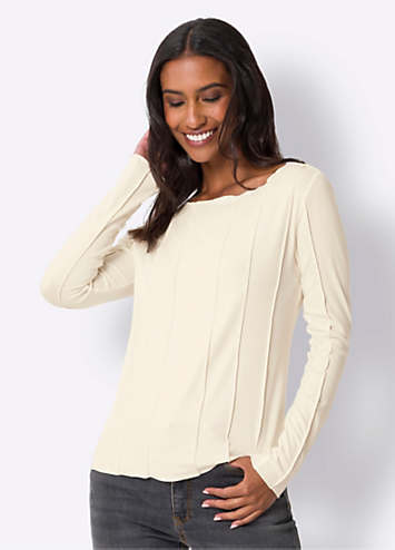 Heine Decorative Seam Round Neck Blouse | Kaleidoscope