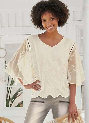 Heine Embroidered Blouse | Kaleidoscope