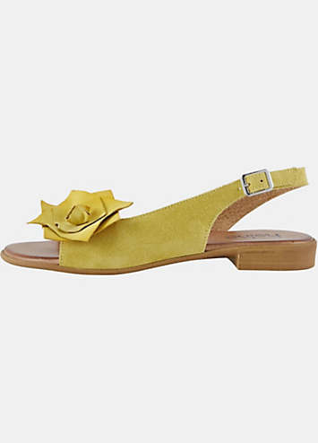 Heine Flower Applique Ankle Strap Sandals | Kaleidoscope