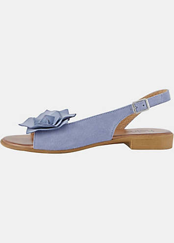 Heine Flower Applique Ankle Strap Sandals | Kaleidoscope