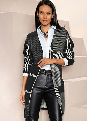 Heine Jacquard Pattern Coatigan | Kaleidoscope