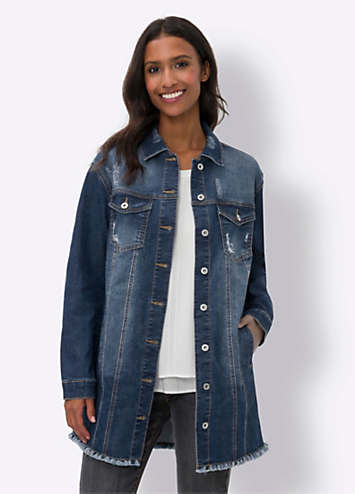 Heine Longline Denim Jacket | Kaleidoscope