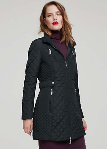 Heine Longline Quilted Jacket | Kaleidoscope