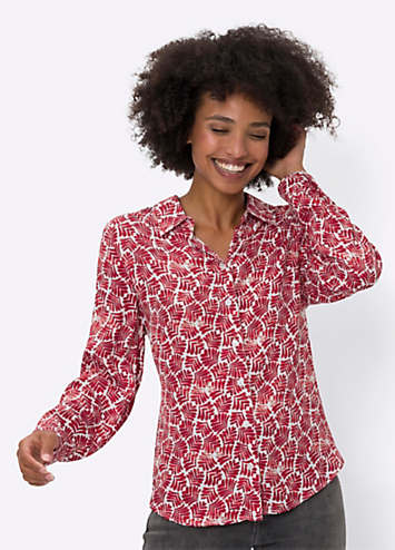 Heine Patterned Satin Blouse | Kaleidoscope