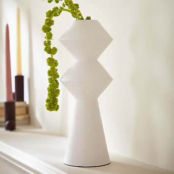 Henry Holland Concertina Spring White Vase | Kaleidoscope