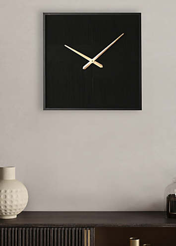 Hestia Woven Thread Clock - Black with Gold Hands | Kaleidoscope