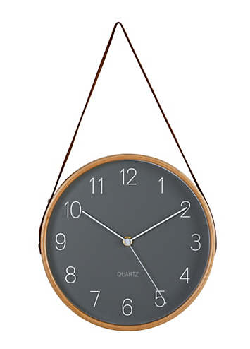 Hometime Wooden Wall Clock with Hanging Belt 25cm | Kaleidoscope
