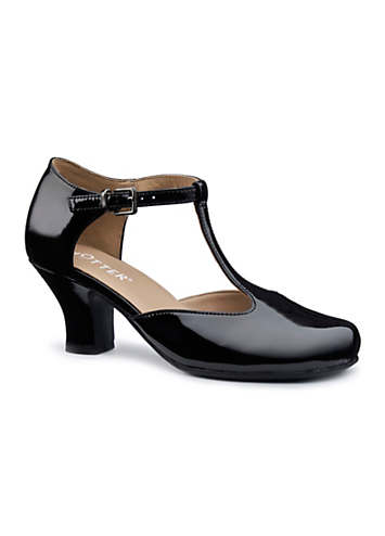 Hotter Black Tempo Formal Shoes | Kaleidoscope