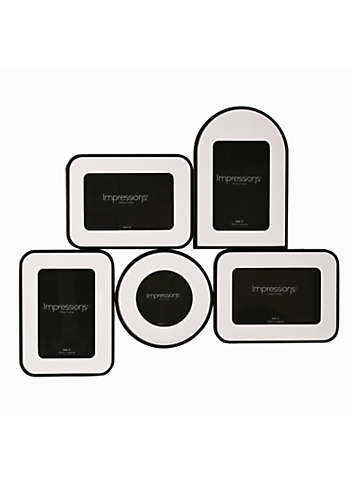 Impressions Black 5 Multi Aperture Photo Frame | Kaleidoscope
