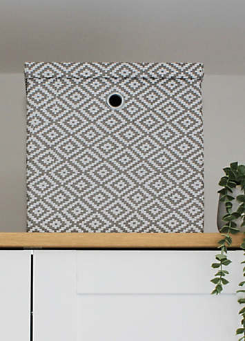 JVL Argyle Set of 2 Foldable Square Paper 25L Storage | Kaleidoscope