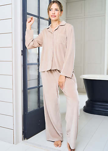 Jim Jam The Label Ribbed Revere Pyjama Set | Kaleidoscope