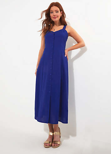 Joe Browns Jane Button Through Linen Blend Dress | Kaleidoscope