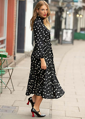 Joe Browns Polly Spot Pleat Dress | Kaleidoscope