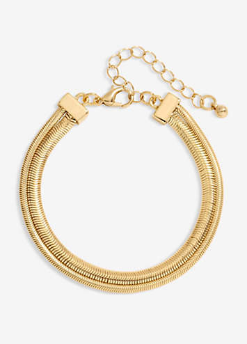 Jon Richard Gold Plated Double Row Snake Chain Bracelet | Kaleidoscope