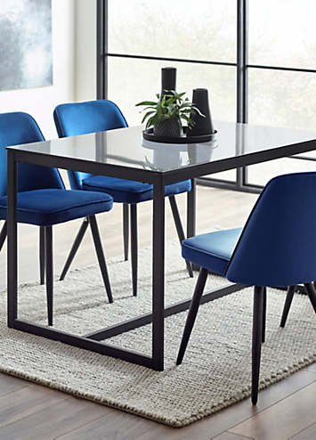 Julian Bowen Chicago Dining Table & 4 Burgess Chairs | Kaleidoscope