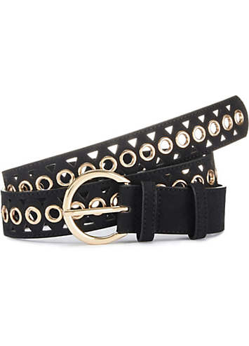 LASCANA Faux Leather Cut-Out Belt | Kaleidoscope