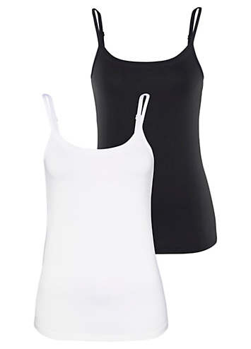 LASCANA Pack of 2 Spaghetti Strap Vests | Kaleidoscope