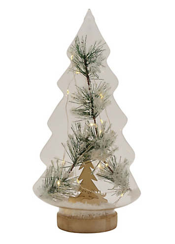 LED Glass Tree Decoration with Foliage | Kaleidoscope