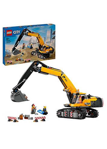 LEGO City Yellow Construction Excavator Digger Toy Set | Kaleidoscope