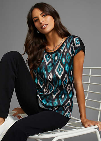 Laura Scott Chevron Print Top | Kaleidoscope