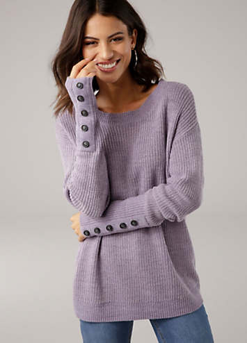 Laura Scott Laura Scott Round Neck Chunky Knit Jumper | Kaleidoscope