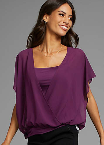 Laura Scott Wrap Look Blouse | Kaleidoscope