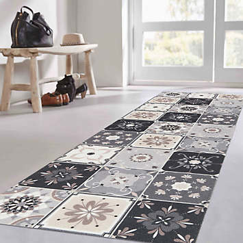 Likewise Rugs & Matting Stone Victorian Tile Runner | Kaleidoscope