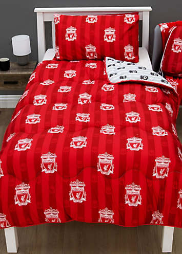 Liverpool FC Stripe 10.5 Tog Reversible Coverless Duvet Set | Kaleidoscope