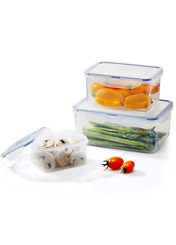 LocknLock 3 Piece Rectangular Food Container Set | Kaleidoscope
