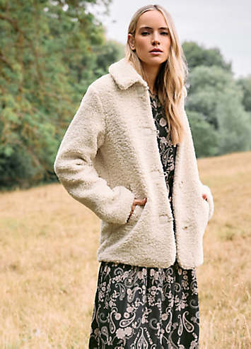 Long Tall Sally Borg Button Through Jacket | Kaleidoscope