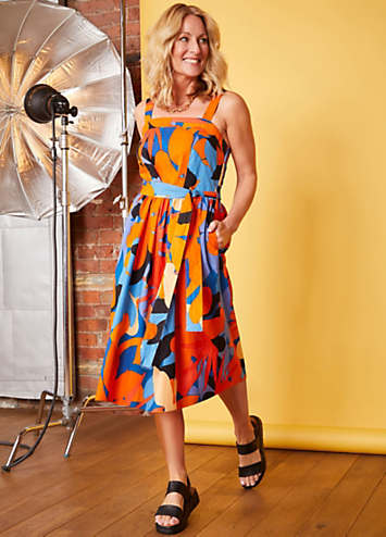 Love Mark Heyes Tropical Print Fit & Flare Sun Dress | Kaleidoscope