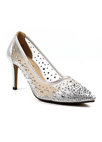 Lunar Argo Silver Mesh Court Shoes | Kaleidoscope