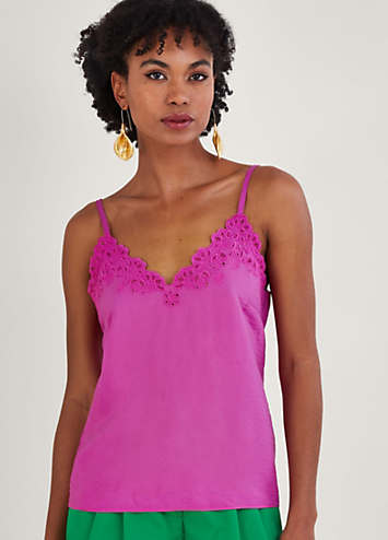Monsoon Beatrice Cut Work Cami Top | Kaleidoscope