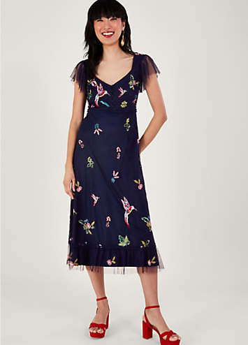Monsoon Helena Embellished Tea Dress | Kaleidoscope