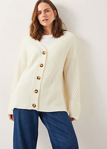 Monsoon Opal Oversized Knit Cardigan | Kaleidoscope