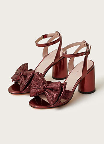 Monsoon Ruby Bow Heel Sandals | Kaleidoscope