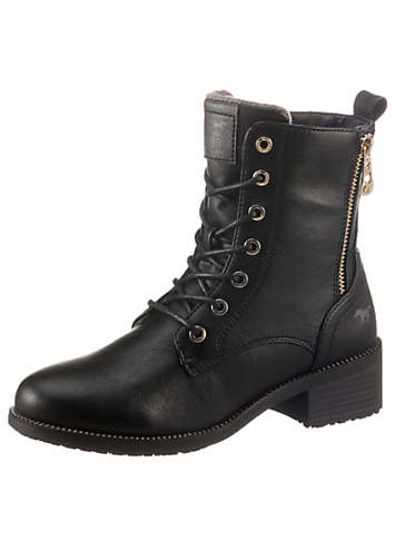 Mustang Lace-Up Ankle Boots | Kaleidoscope