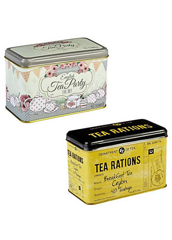 New English Teas Tea Rations 40 Teabag Tin & England Needs You! 40 ...
