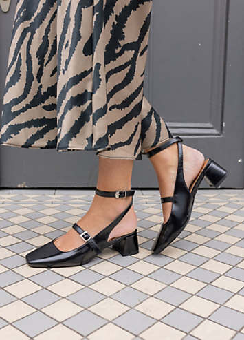 Novo Hazel Low Block Heel Ankle Strap Mary Jane Shoes | Kaleidoscope