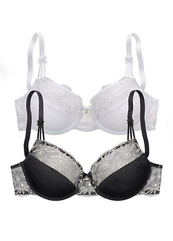 Nuance Pack of 2 Underwired Full Cup Bras | Kaleidoscope