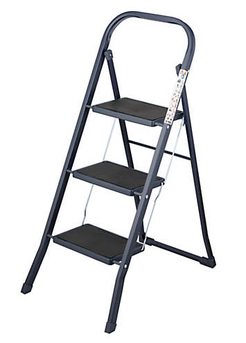 Our House 3 Rubber Tread Steel Step Ladder | Kaleidoscope