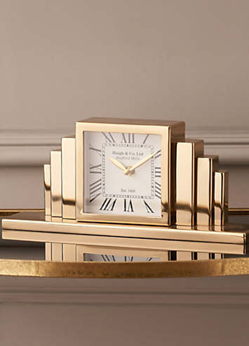 Pacific Gold Art Deco Table Clock | Kaleidoscope