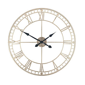 Pacific Lifestyle Antique Gold Metal Round Wall Clock | Kaleidoscope