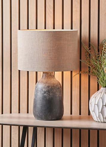 Pacific Lifestyle Vulcan Textured Volcanic Effect Grey Stoneware Table ...